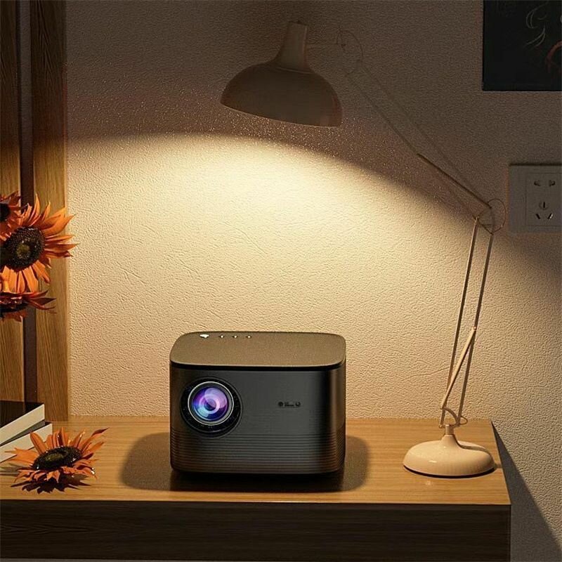 4KF18 Smart Voice Projector 5G двухчастотное беспроводное подключение светодиодный источник света поддержка масштабирования с Bluetooth 5.0 + контроль температуры