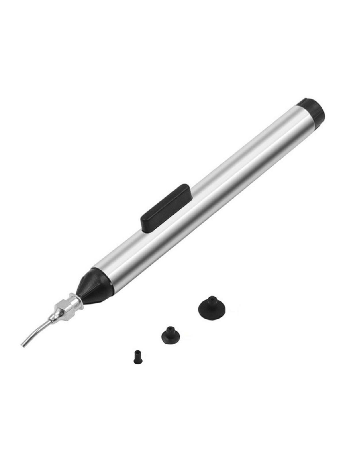Vacuum Sucking Pen Suction Remover Sucker Pump IC SMD Tweezers Pick Up Soldering Tool Desoldering with 3 Suction Headers