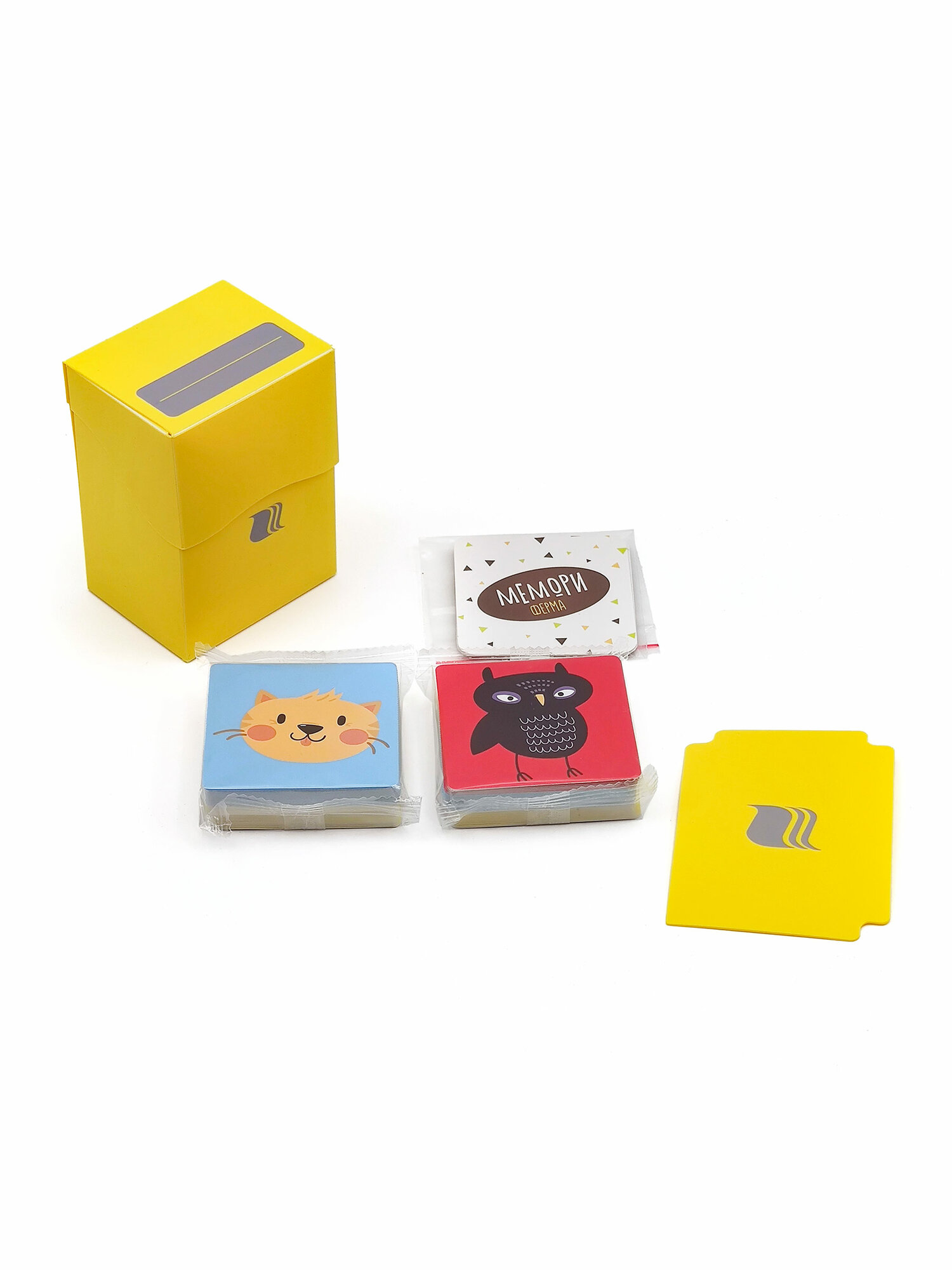 Настольная Memo игра на память и внимание Фабрика Игр Мемори Котики и Совушки, в пластиковой коробочке