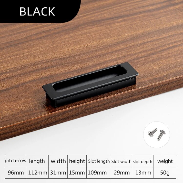 Пряжка шкафа с прорезями длиной 400 мм, утопленная ручка, встроенная дверь шкафа, невидимые ручки для ящика шкафа, алюминиевый сплав