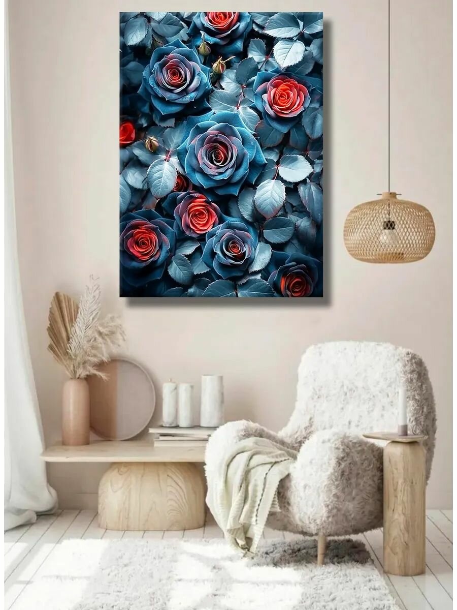 Картина "Красный акцент", модульная 50х70см 1шт.