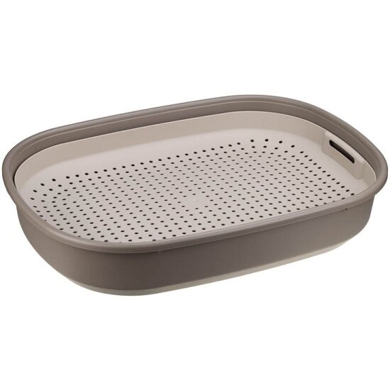 Лоток для кошек Idea ля-мурр 465х345мм с сеткой М 1831 капучино