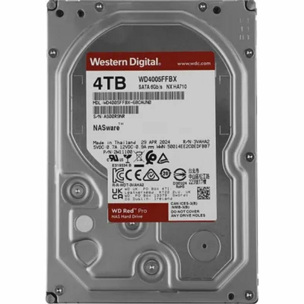 Western digital Жесткий диск 4TB WD Red Pro WD4005FFBX