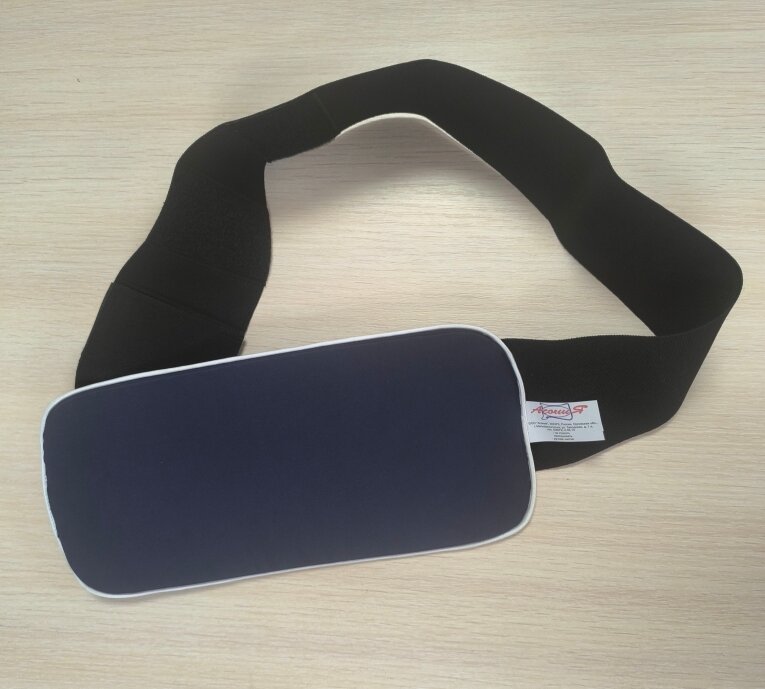 Поясничный сегмент Асония, с микросферами и нанокомпозитом серебра, 28x13 см, тёмно-синий