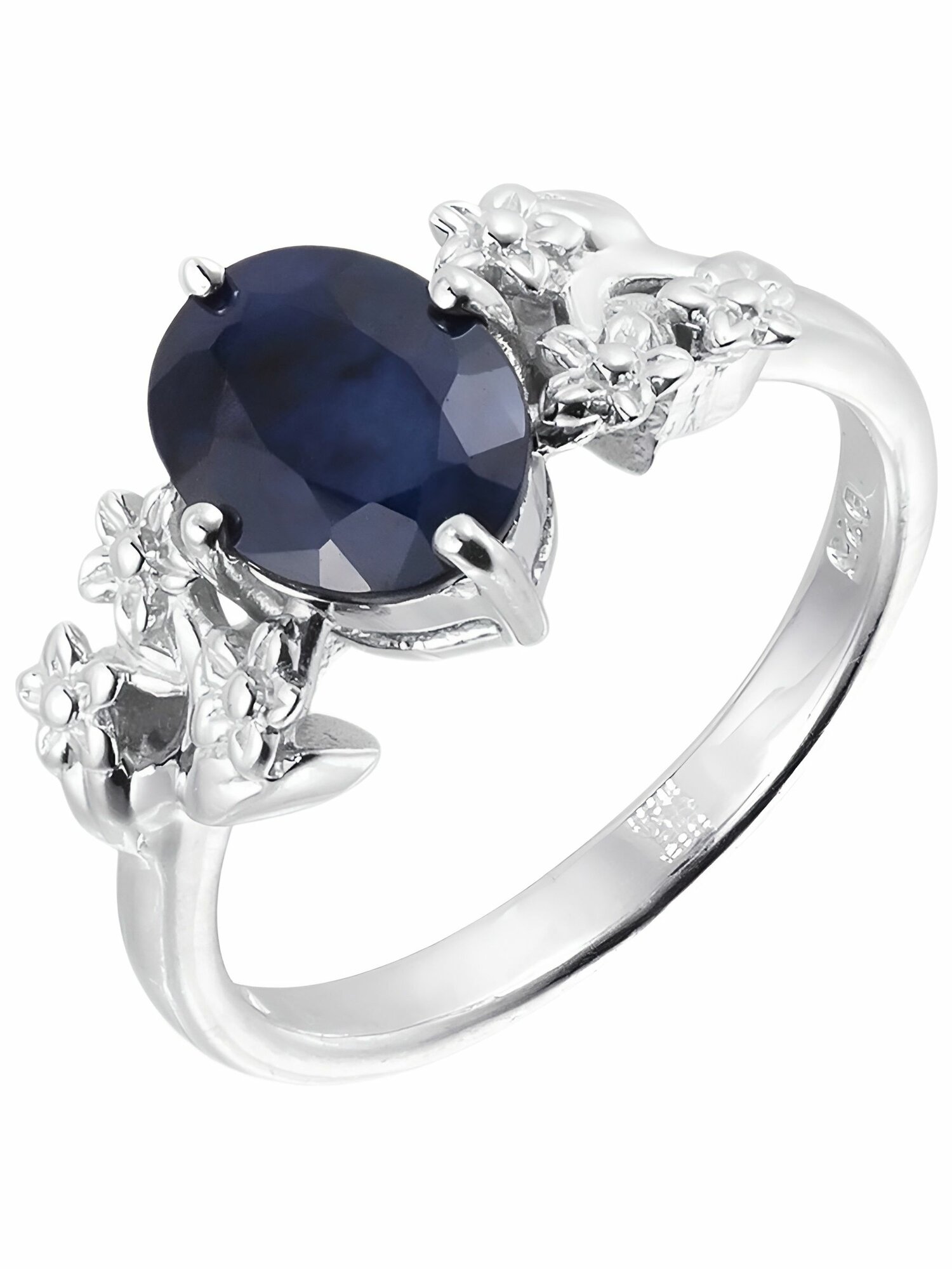 Кольцо тонкое, серебро, 925 проба, родирование