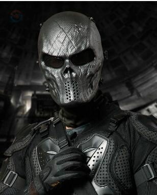 Тактическая маска черепа для страйкбола и пейнтбола, стильная защитная маска для игр и фотосессий, черная камуфляжная маска