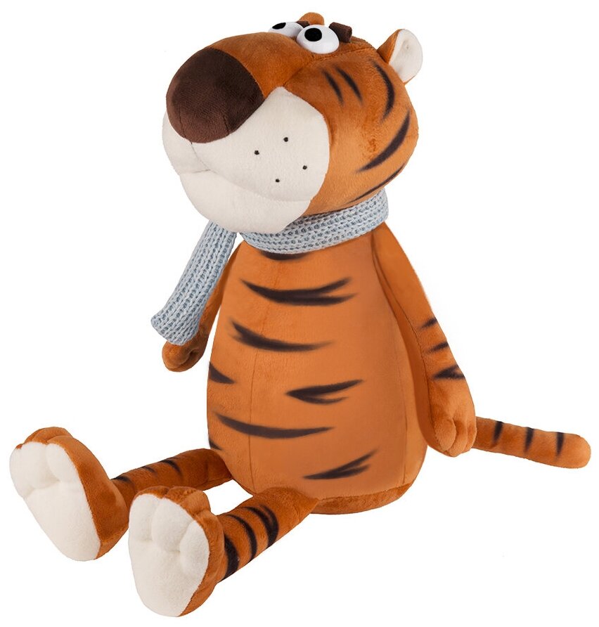 Игрушка MT-MRT022120-21 Тигр Вова в Шарфе 21 см Maxitoys (оранжевый), Игрушка 21 см