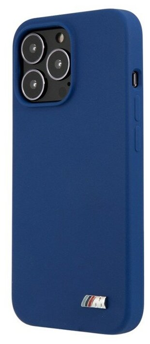BMW для iPhone 13 Pro чехол M-Collection Liquid silicone Hard Blue (MagSafe)