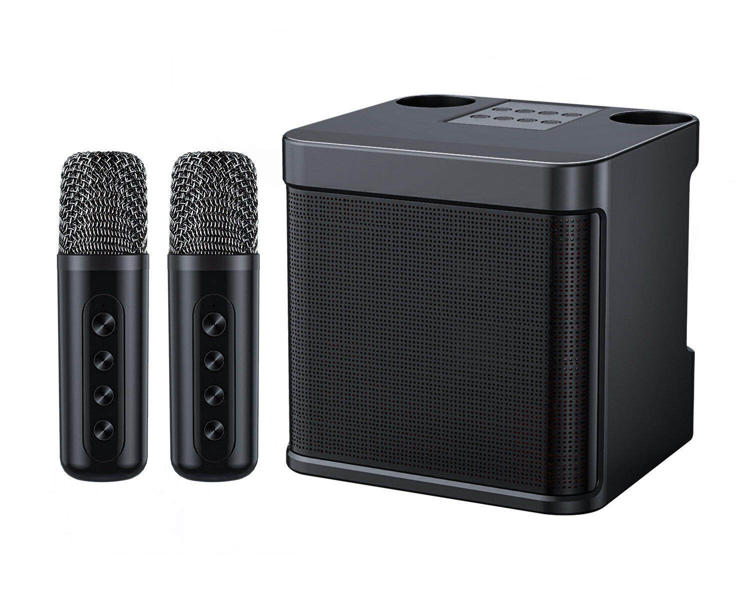 Новый караоке-набор KD-203BT, беспроводная Bluetooth-колонка с двумя микрофонами, комбо микрофон