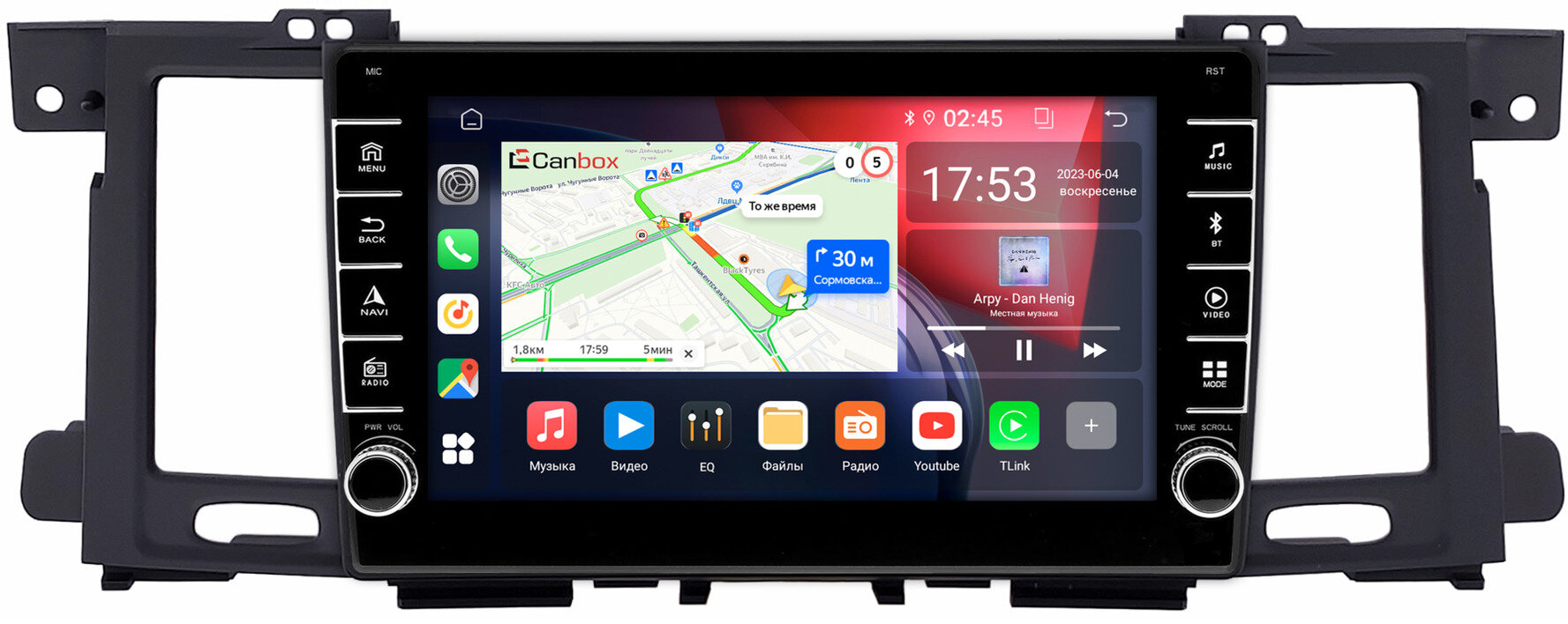 Штатная магнитола Infiniti QX56 2010-2013, QX80 2013-2020 (Тип B, авто с кнопкой TEL, can RZC) Canbox BGT9-3192 2/32 Android 10 (IPS, DSP, CarPlay)