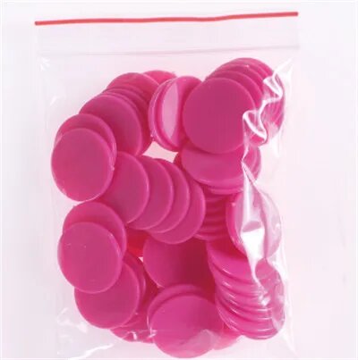 Пластиковые фишки для игр 100 шт Розовый, Pink