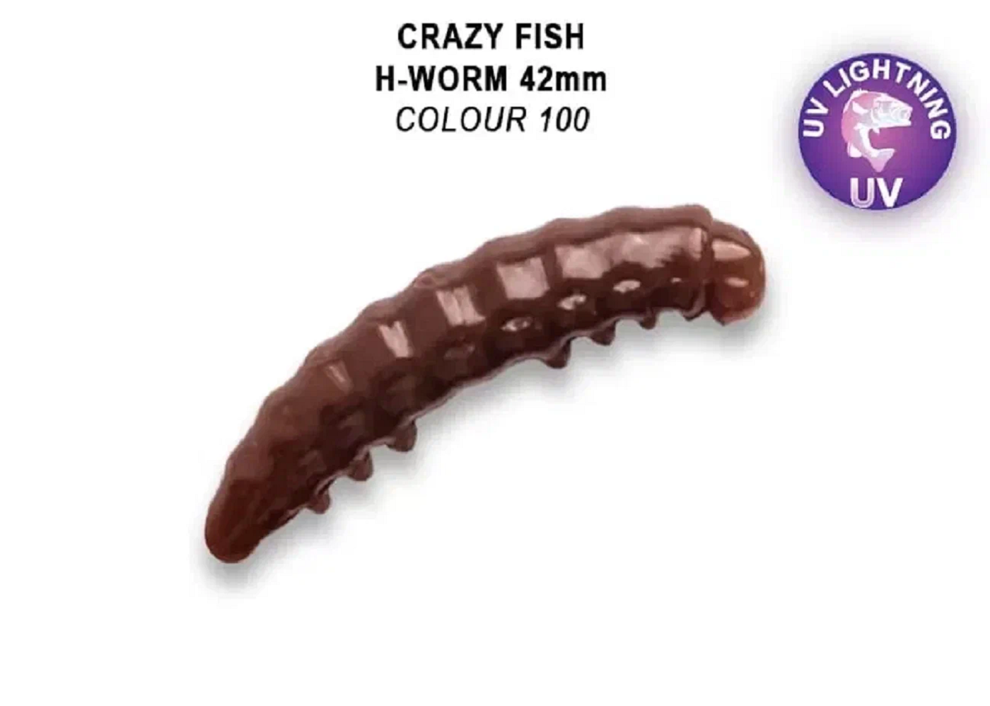 Силиконовая приманка мягкая съедобная Crazy Fish MF H-Worm 1.65" 42 мм 64-42-100-9-EF 10 шт.