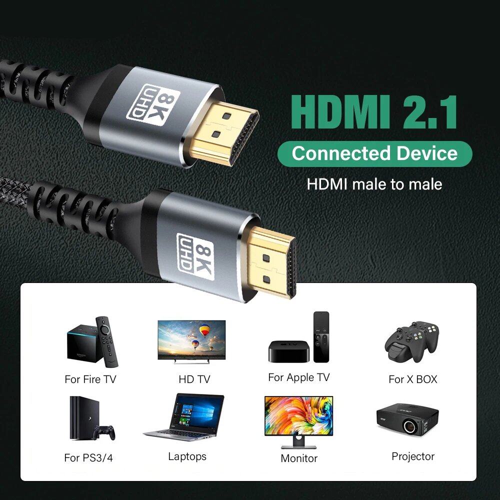 HDMI 8K кабель 7m 48Gbps — фото 1