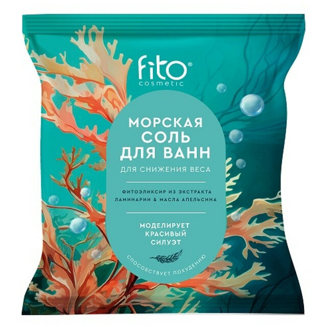 ELIXIRICA Морская соль для ванн 500 г для снижения веса и поддержки обмена веществ