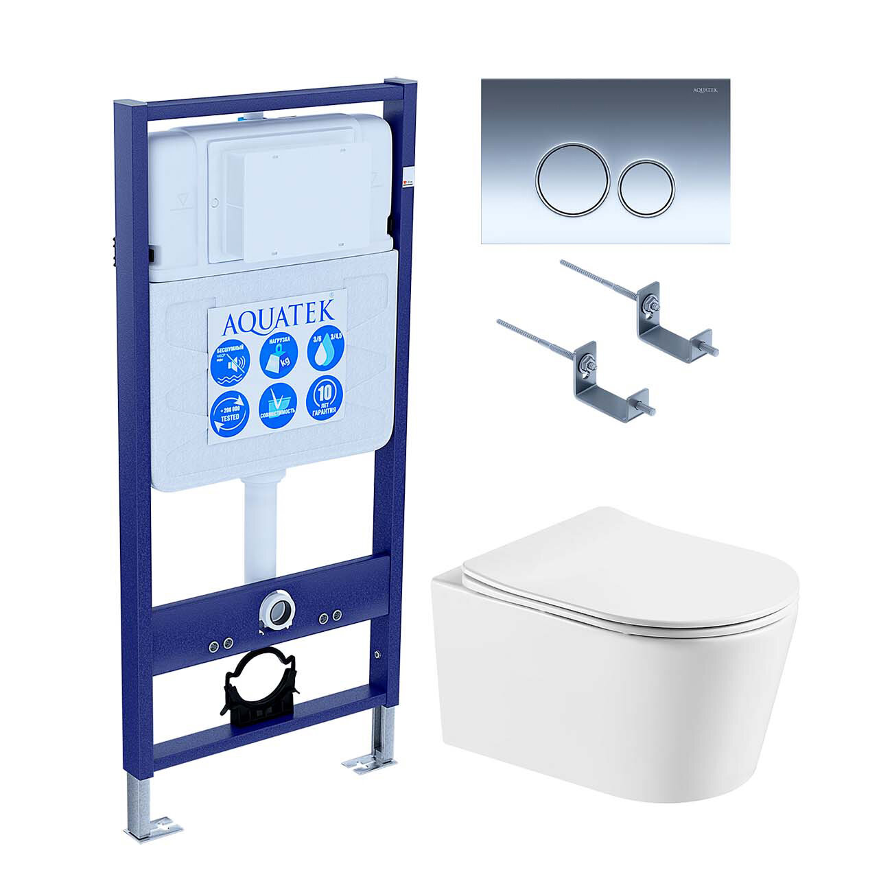 Унитаз с инсталляцией Акватек Оберон Set T KDI18