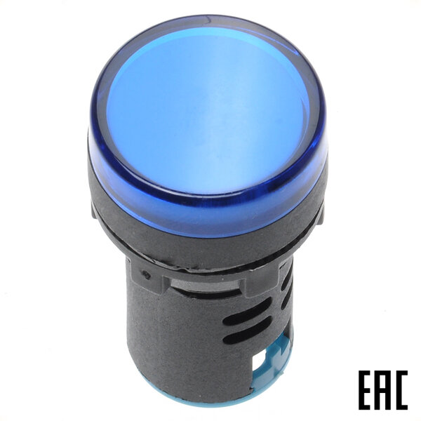 Светосигнальная арматура PB0-LS22-24B синий 24В AC/DC со светодиодом IP65 Plastim (3 шт. в комплекте)