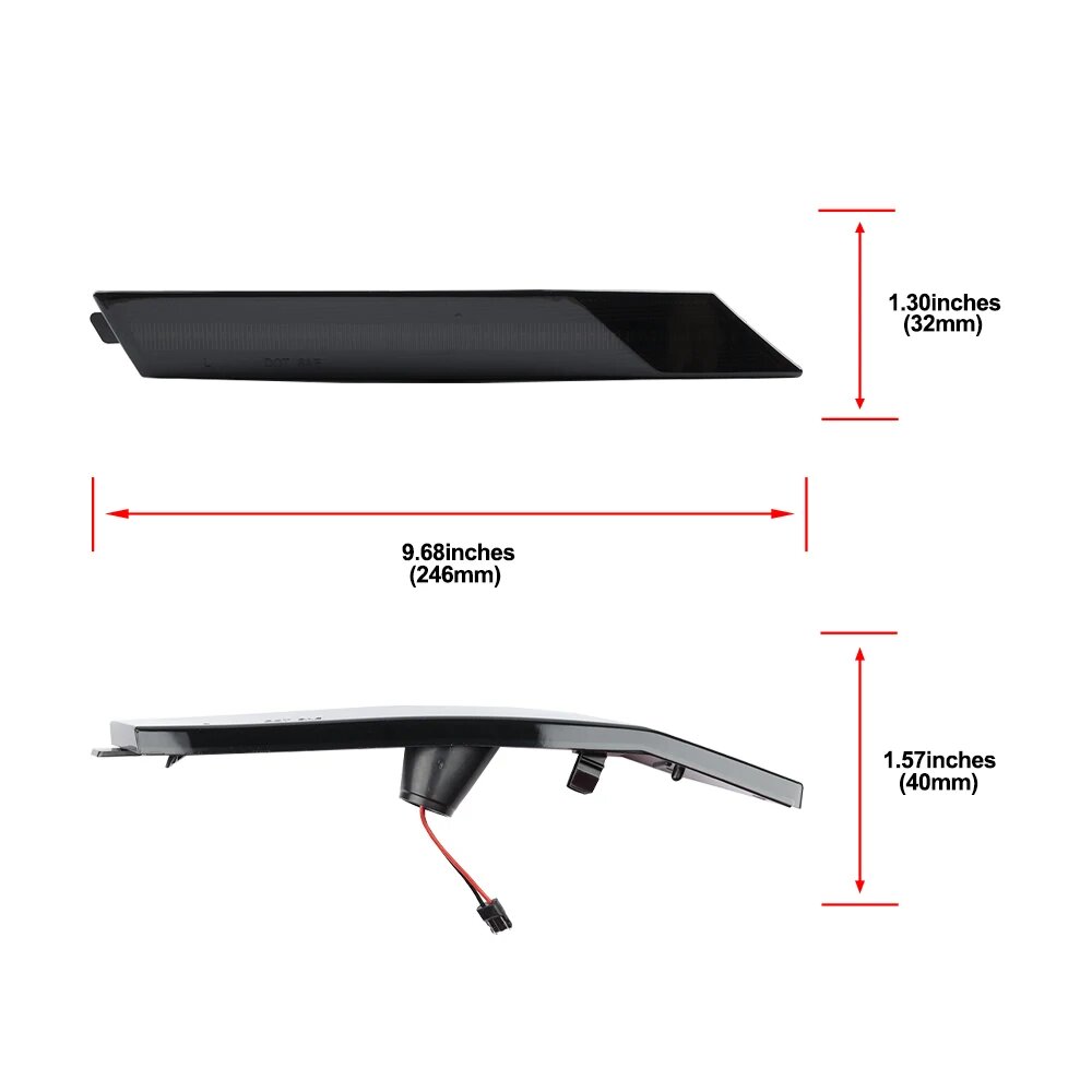 Для Ford Fusion 2006-2009 Mercury Milan 2006-2009 передний бампер Янтарный светодиодный фонарь на крыло, боковые габаритные огни, указатель поворота 6E5Z-13200-C Smoked Lens