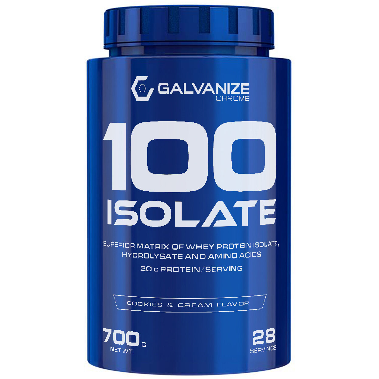 Изолят Galvanize Nutrition 100 Isolate - 700 г, печенье-крем