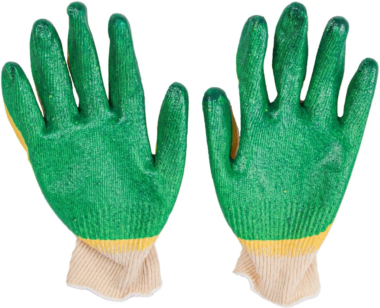 Перчатки хлопчатобумажные И-8076-И с двойным обливом размер единый