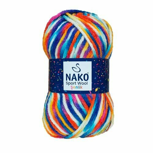 Пряжа Nako Sport wool senlik цвет 87737 (100г/120м, упаковка 5 мотков)