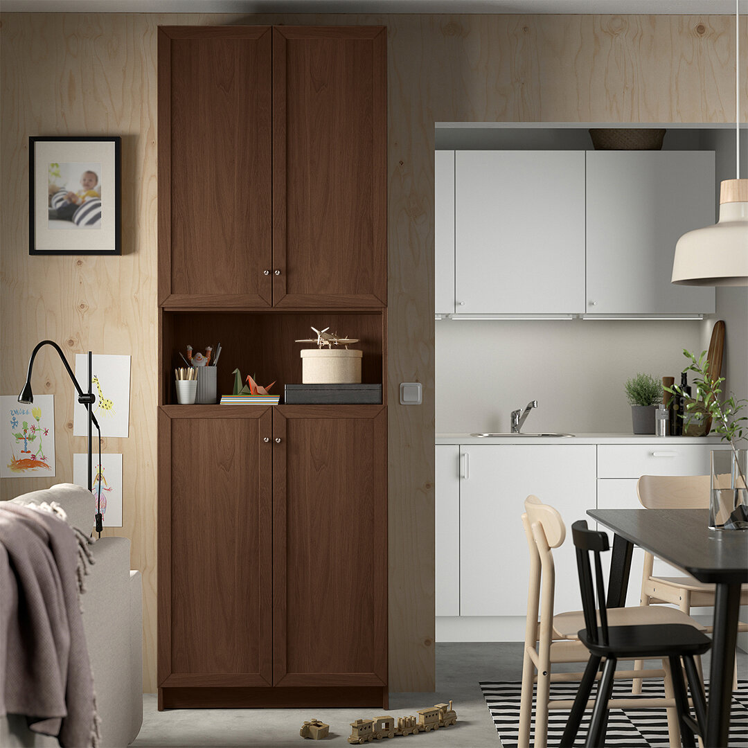 Стеллаж Билли 22 (213937) NEW 80x30x237 см, коричневый Дом мебели для вас в наличии