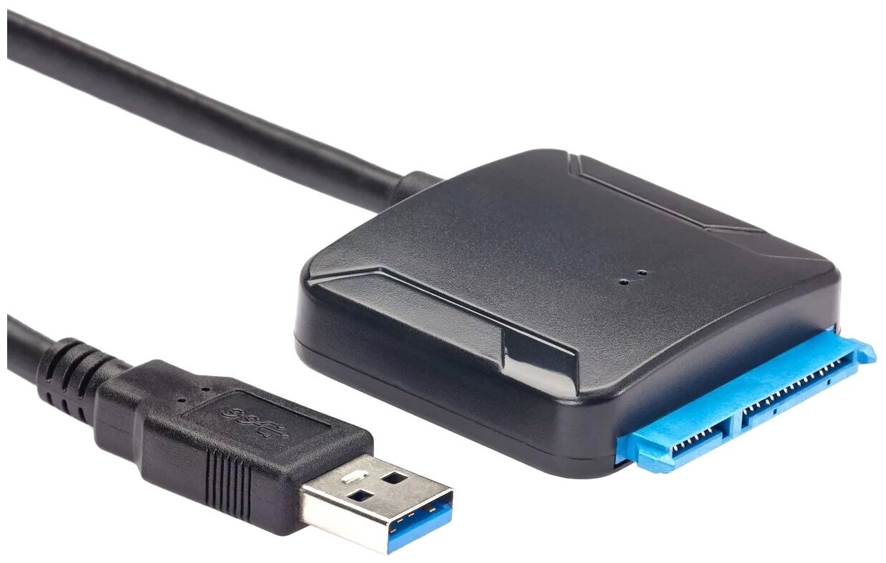 Адаптер-переходник VCOM USB 3.0 (Male) - SATA III 2.5/3.5" (Male) / SSD, чёрный (CU816)