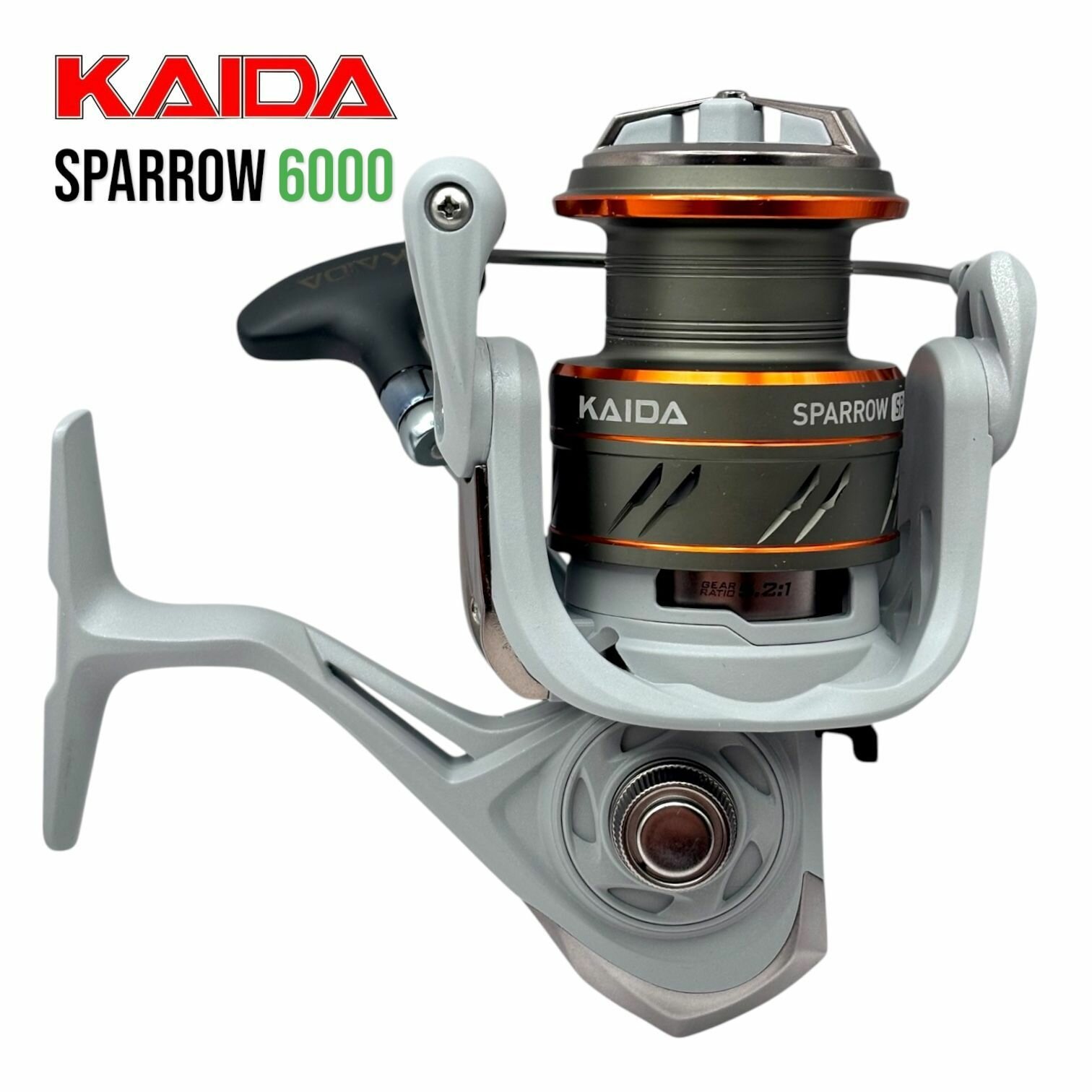 Катушка Sparrow 6000 7+1 подшипников для рыбалки на спиннинга, кайда