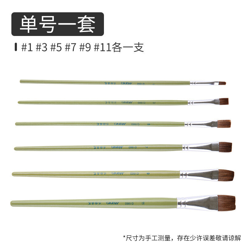 Набор водных мелков "Marley", для студентов-искусствоведов, с кистью и ручкой, 6 шт