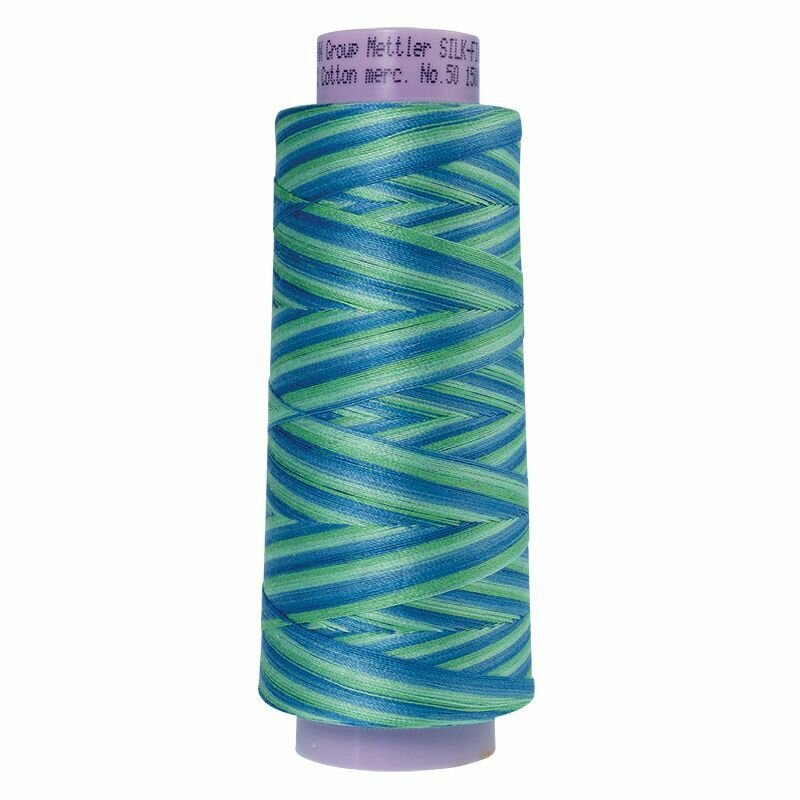 Нить для машинного квилтинга METTLER "Silk Finish", Multi Cotton 50, 1372 м, цвет 9814, Seaspray