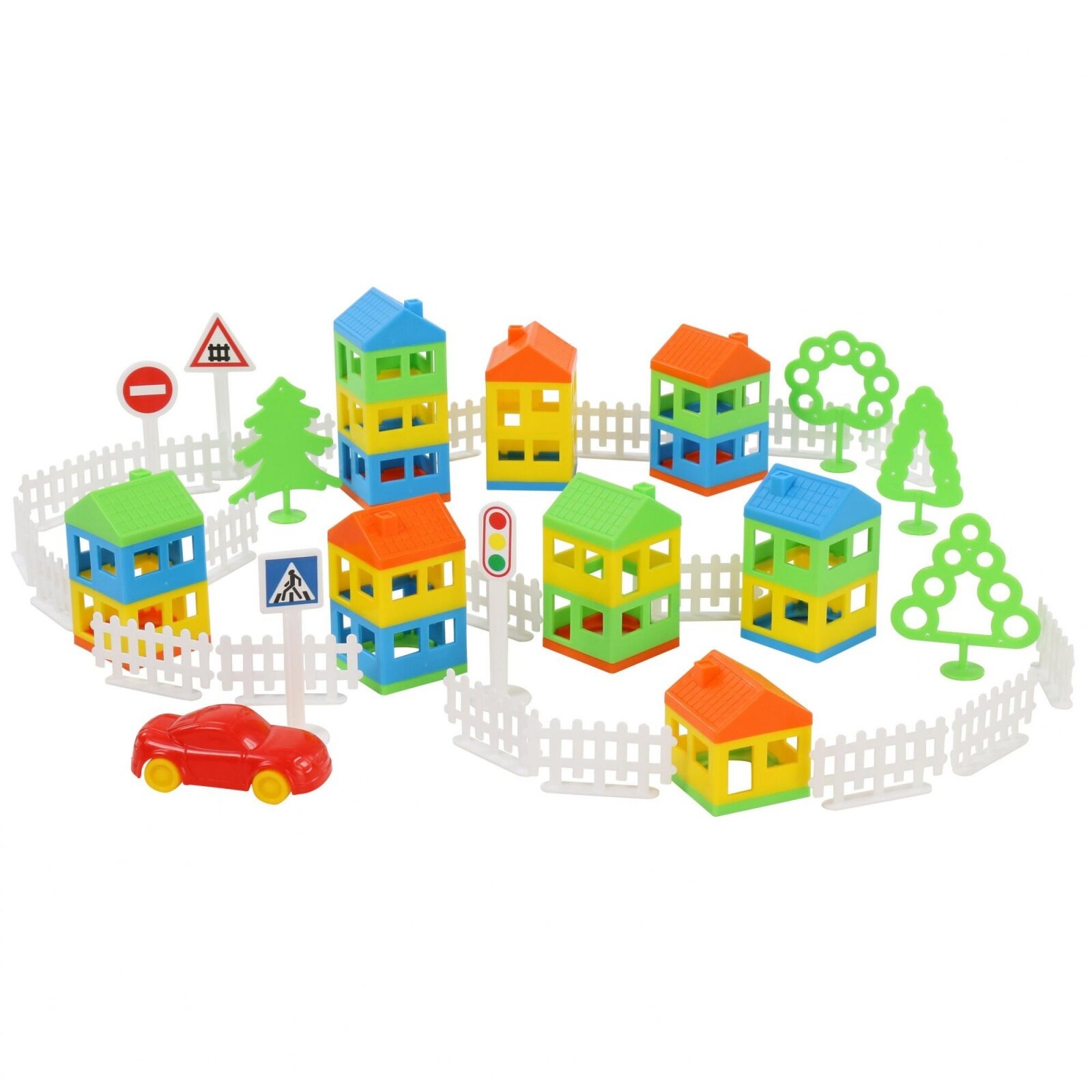 Конструктор Полесье "Построй свой город", 61 элемент