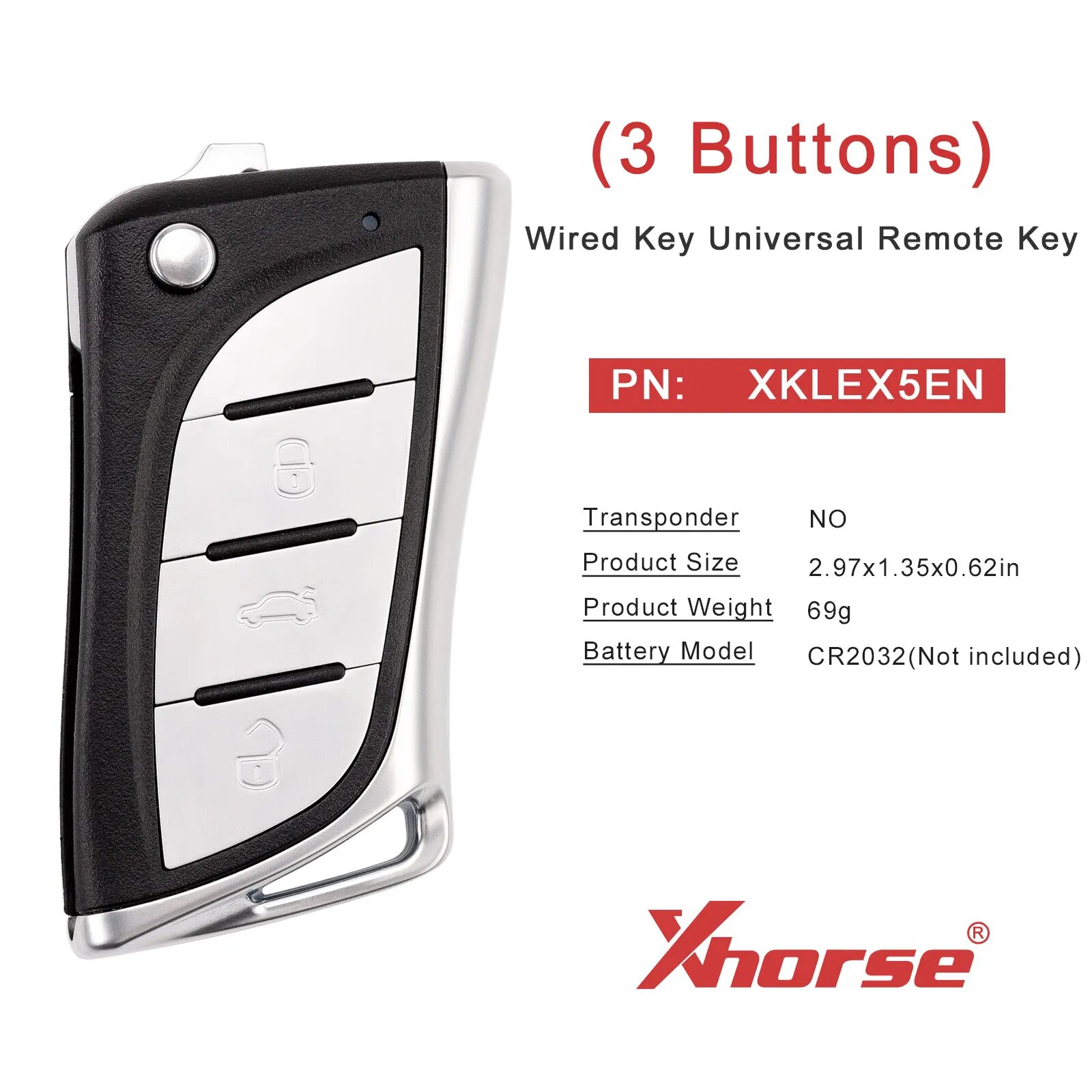 Xhorse XKLEX5EN проводной пульт дистанционного управления с 3 кнопками для Lexus типа 5 шт./лот