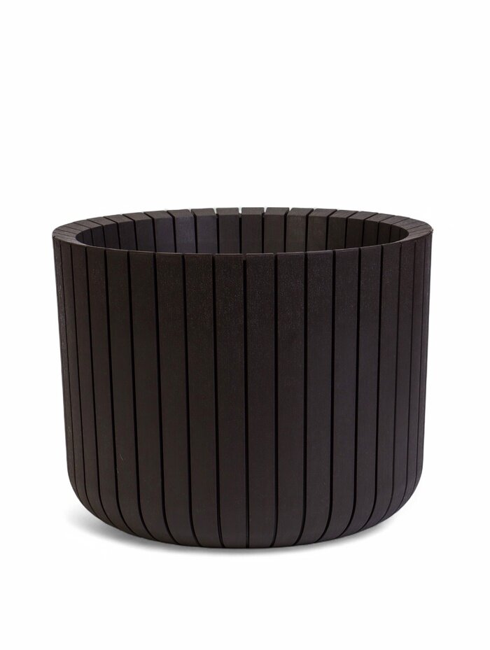 Кашпо для цветов «Шато», 23.5 л, d=38 см, h=29 см, пластиковое, коричневое