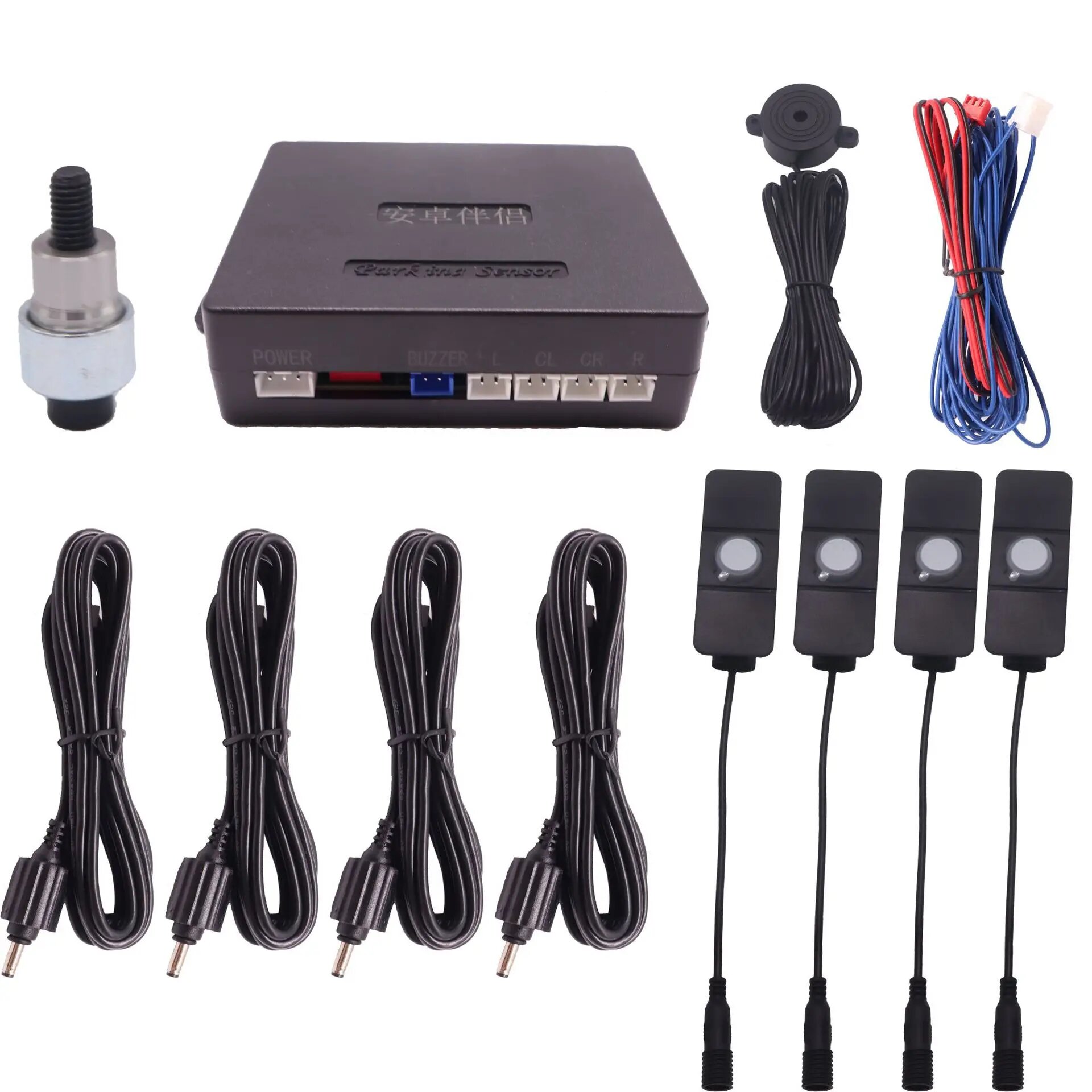 4. Исследуйте автомобильный светодиодный датчик парковки Android, система детектора мониторинга резервного парковочного радара заднего хода автомобиля.