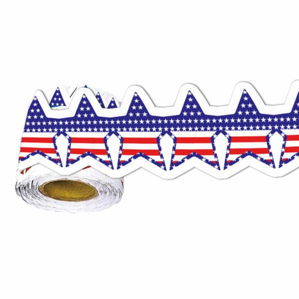 Доска объявлений, бордюр, бумажная наклейка со звездой, самоклеящиеся наклейки на День независимости, декор для классной комнаты