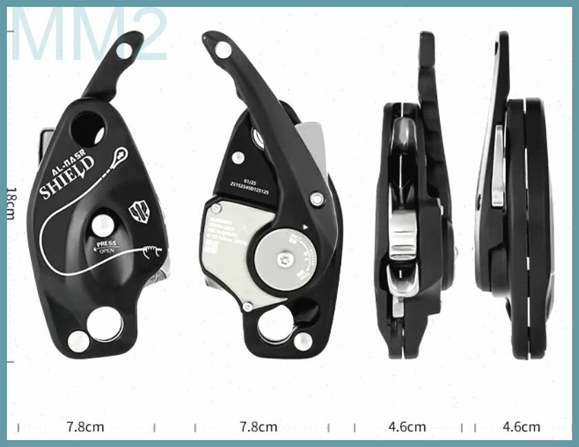 Страховочно-спусковое устройство, длина: 18 см