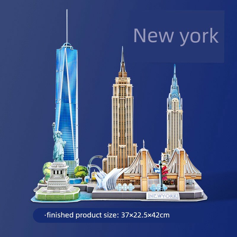 3D стерео головоломка, бумажная модель, собранное мировое здание, колесо обозрения, детские развивающие игрушки,