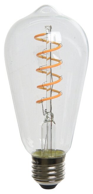 Светодиодная ретро лампочка Эдисона 4W E27 прозрачная, Kaemingk, 484575