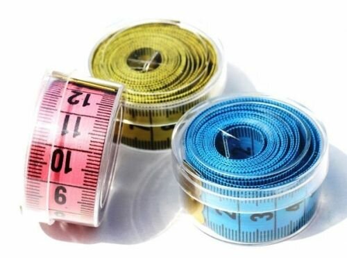 Сантиметр 1,5 м. (12 штук разных цветов в индивидуальном пласт. контейнере)