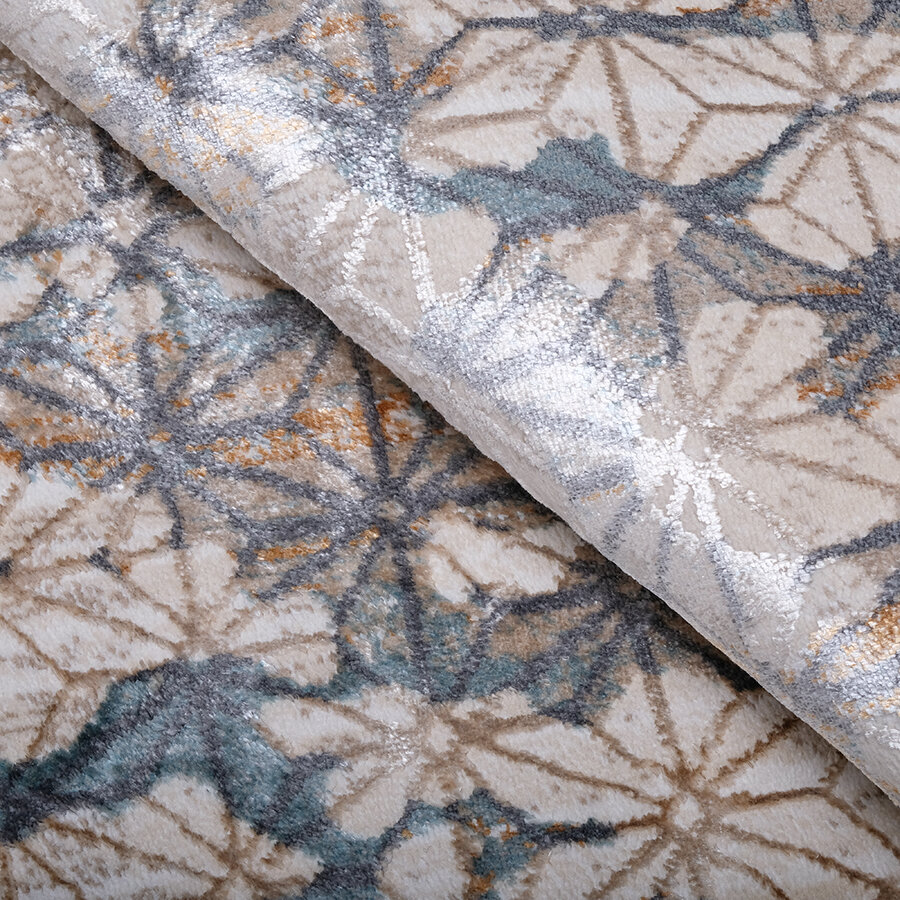 Ковер Турецкий Ascona дизайн 4593A цвет ACIK MAVI FLOS / ACIK MAVI FLOS Овал 0.8x1.4м