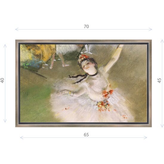 Картина Декор Депо Эдгара Дега Звезда Матовый холст в раме 45х70 см