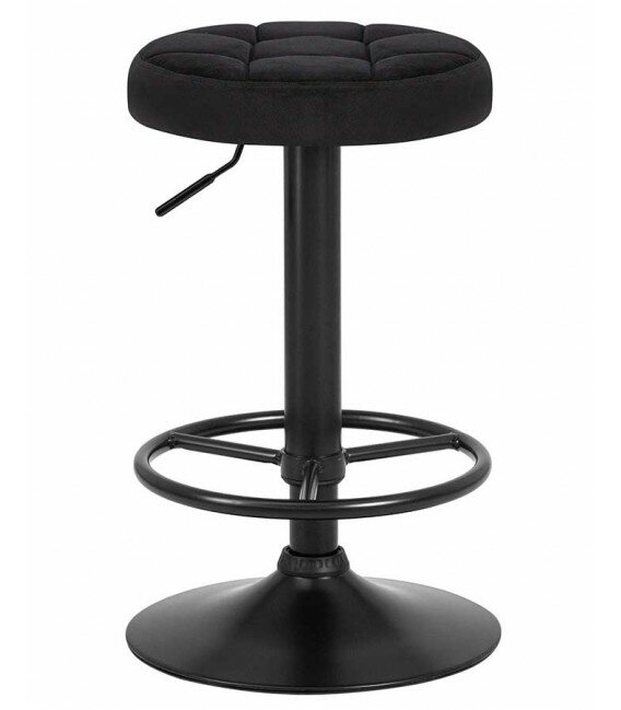 Табурет барный DOBRIN BRUNO BLACK LM-5008_BlackBase, черный велюр