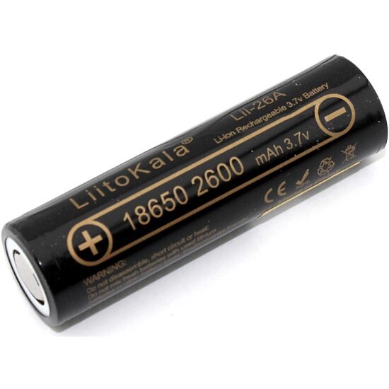 Аккумулятор Liitokala типа 18650 Li-Ion Lii-26A 2600mAh, 3.7V