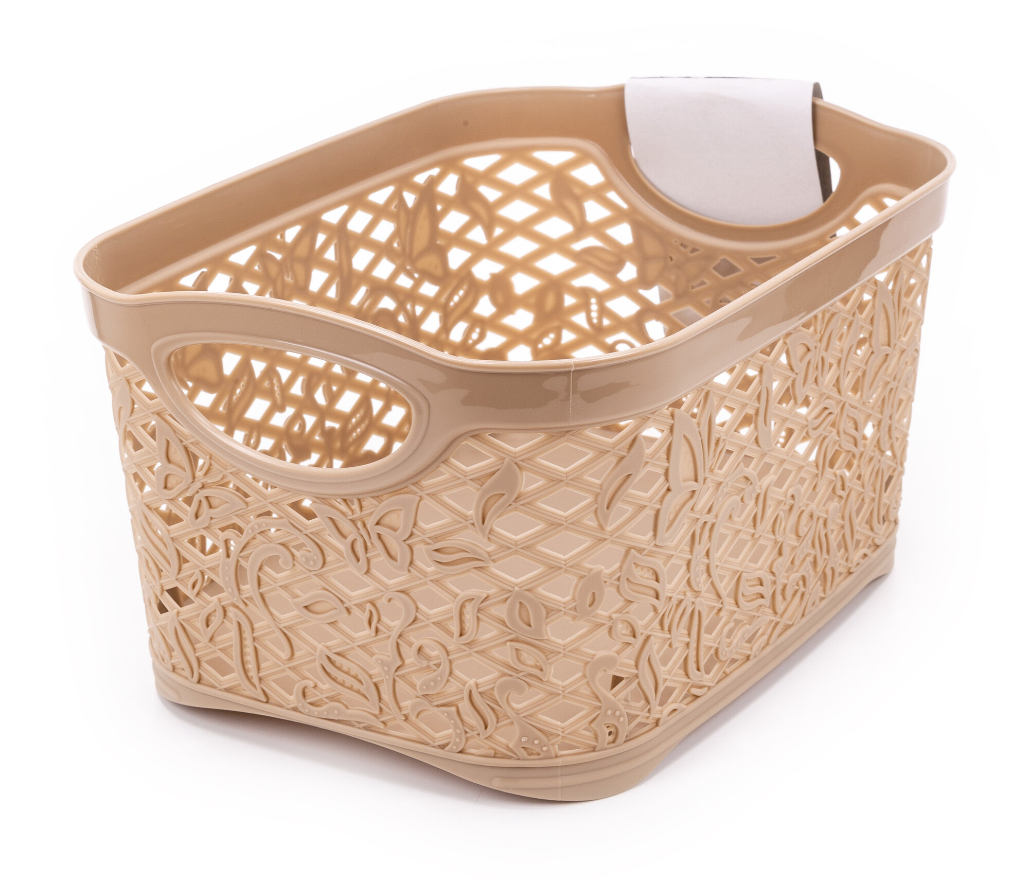 Корзина для хранения BranQ Fiori прямоугольная полипропилен кофейный 3,3л