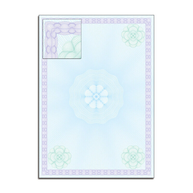 SET-03 - Бланки для сертификатов, дипломов, грамот, А4, верже, 100 гр, 10 листов