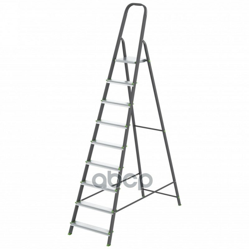 Стремянка, 9 Ступеней, Стальной Профиль, Алюминиевые Ступени, Россия // Сибртех Сибртех арт. 97959