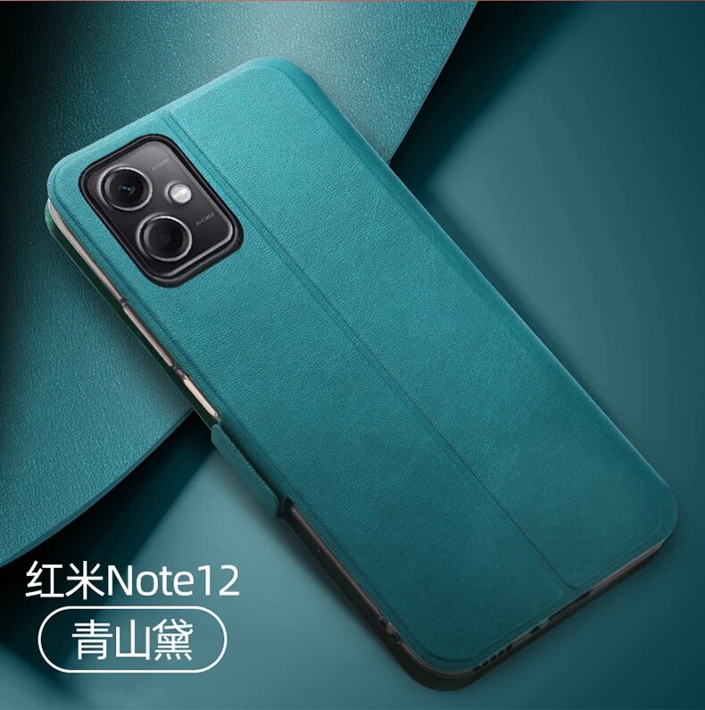 Чехол Mofi тонкий с магнитом для Xiaomi Redmi Note 12 Pro, флип-чехол для Redmi Note 12 Pro Plus из искусственной кожи и ТПУ Dark Green, Redmi Note12Pro Plus