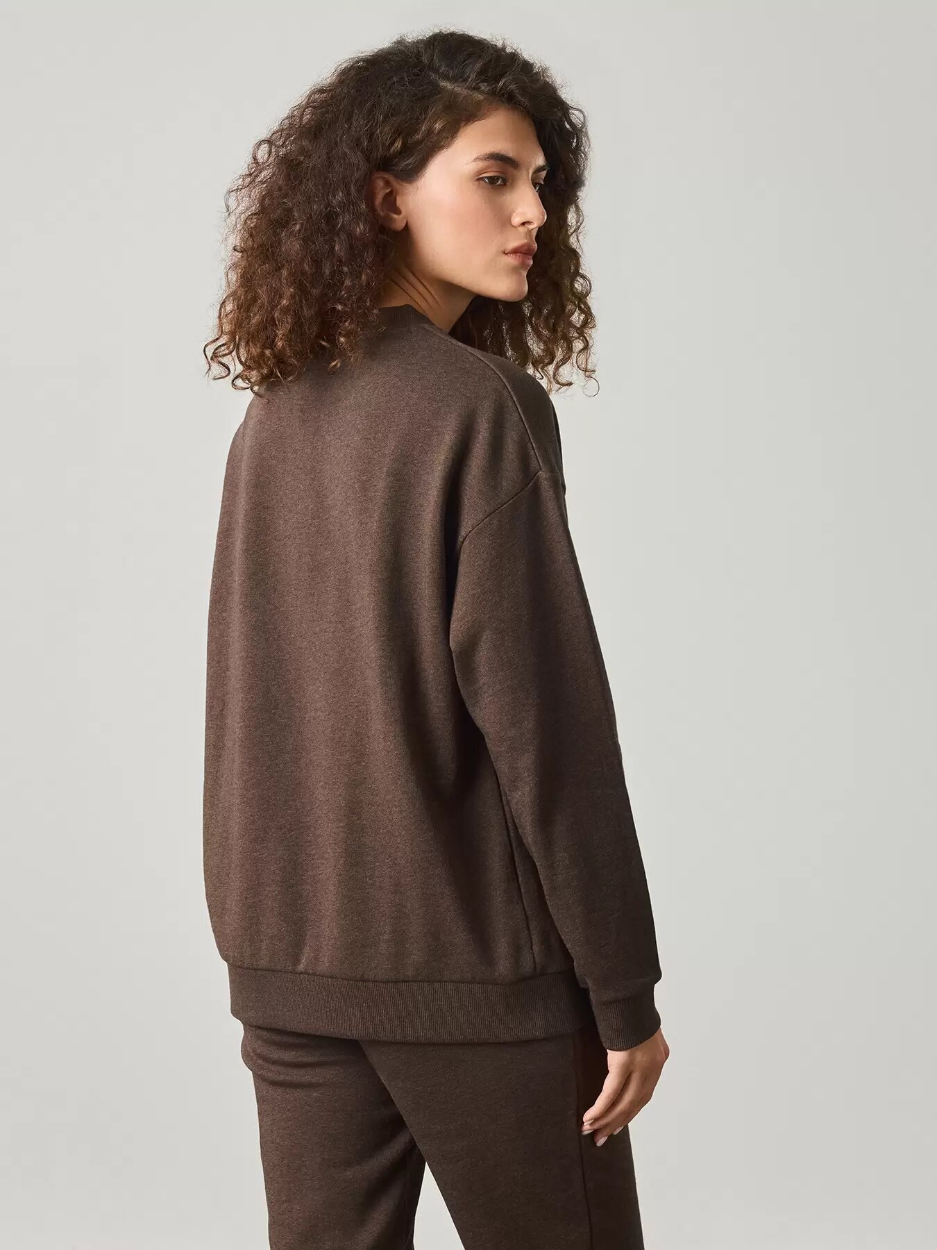 Свитшот JUST CLOTHES, размер XL, , темно-коричневый — фото 1