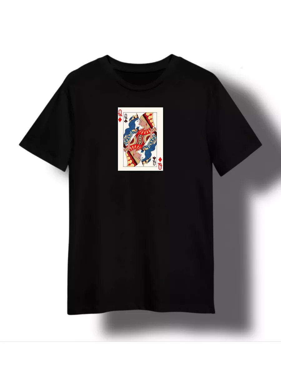 Футболка Zerosell игральная карта дама