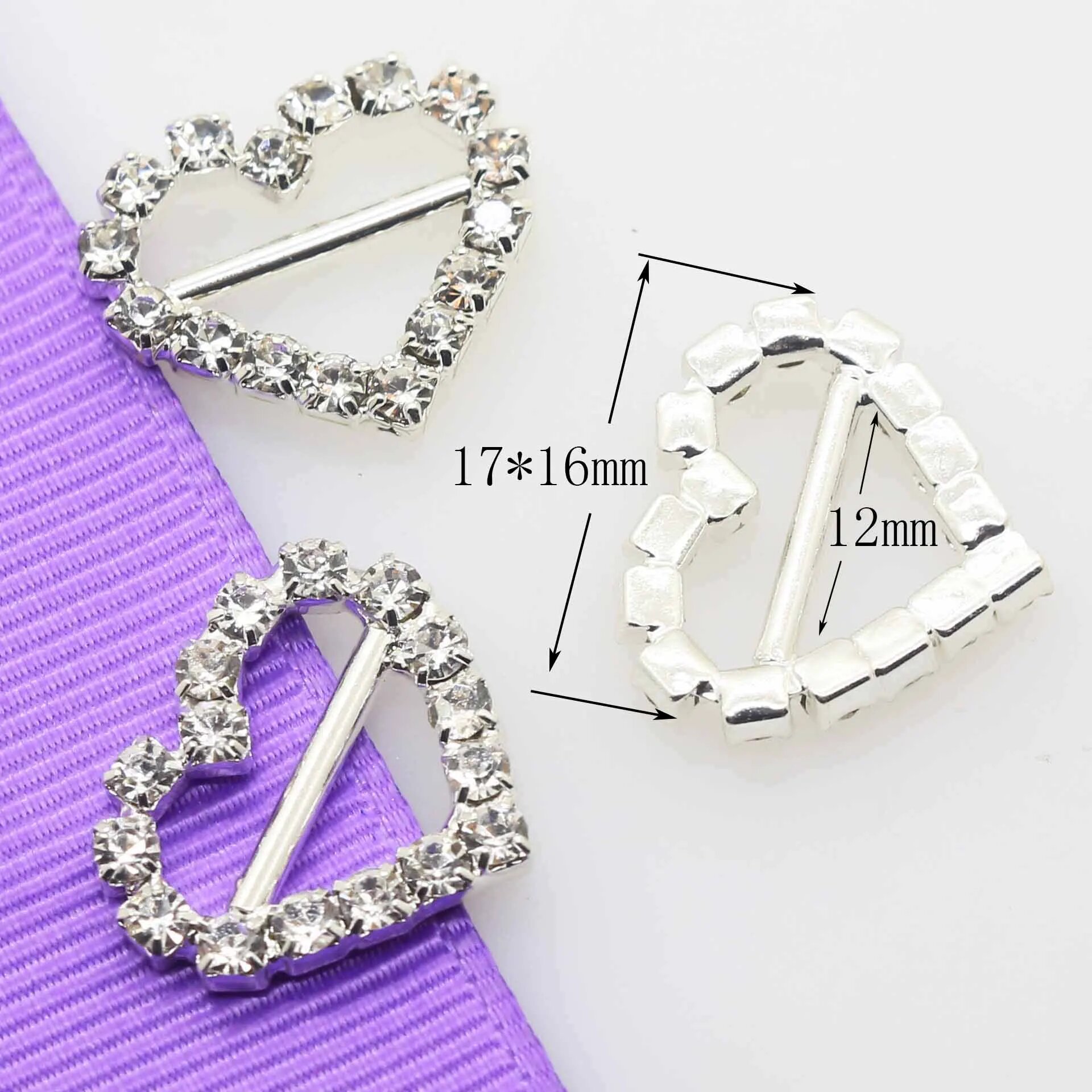 Металлические пряжки со стразами Lkeran, набор из 10 штук No.11