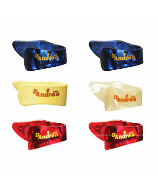 R371-MD-DXC Медиатор на большой палец (коготь), 12 штук, разноцветные, D'Andrea